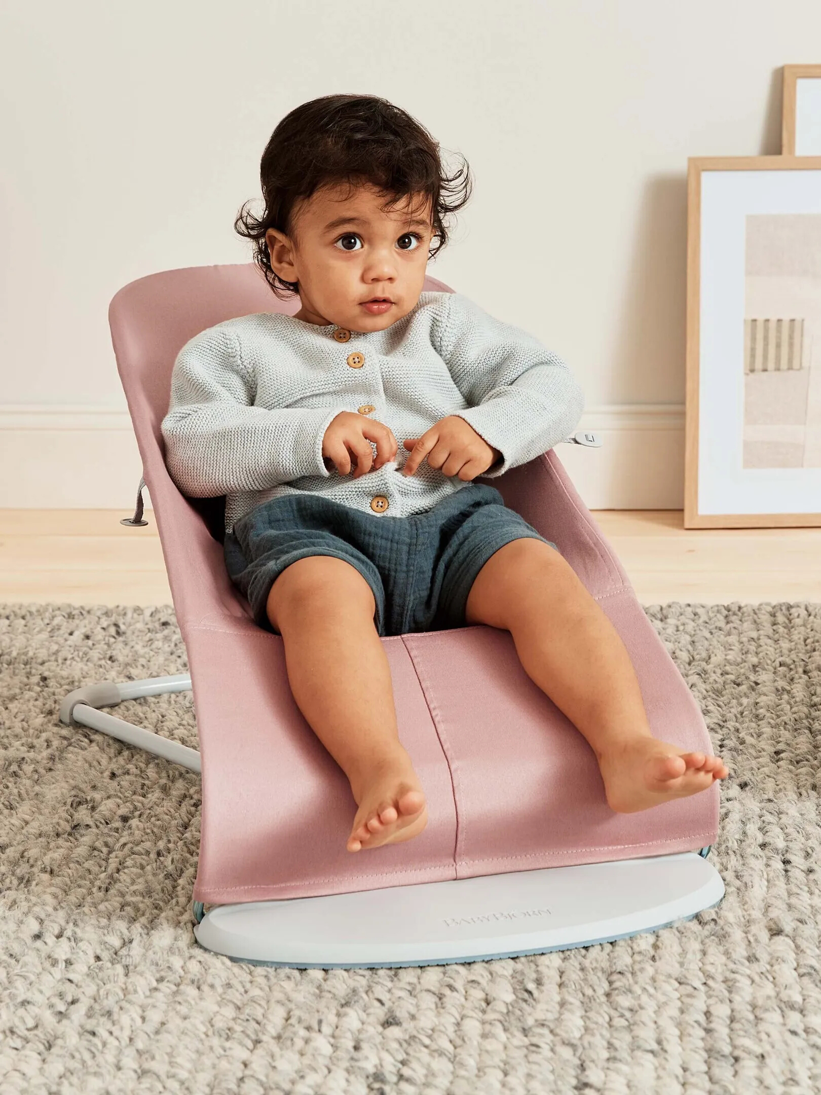 BabyBjorn - Balansoar din tesatura matlasata cu aspect delicat de ...